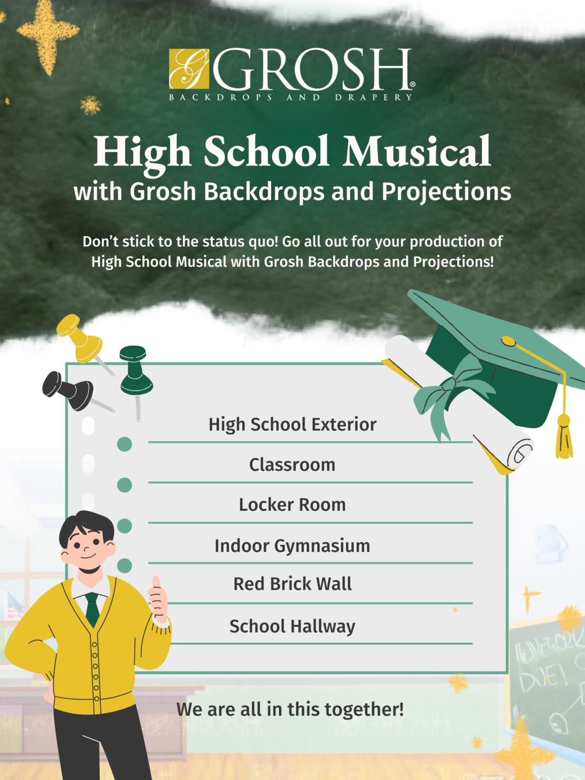 High School Musical with Grosh Backdrops & Projections – Grosh Backdrops